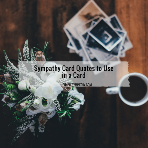 Sympathy Card Etiquette - Simple Sympathy