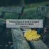 Widower Support & Words of Sympathy for the Loss of a Spouse - Simple ...